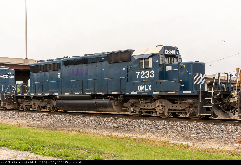 OMLX 7233, ex HLCX 7233, ex BN 7233, SD40-2 now OmniTrax leased to IL Railnet